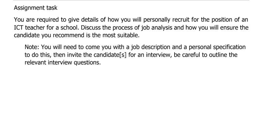 Solved Assignment task You are required to give details of | Chegg.com