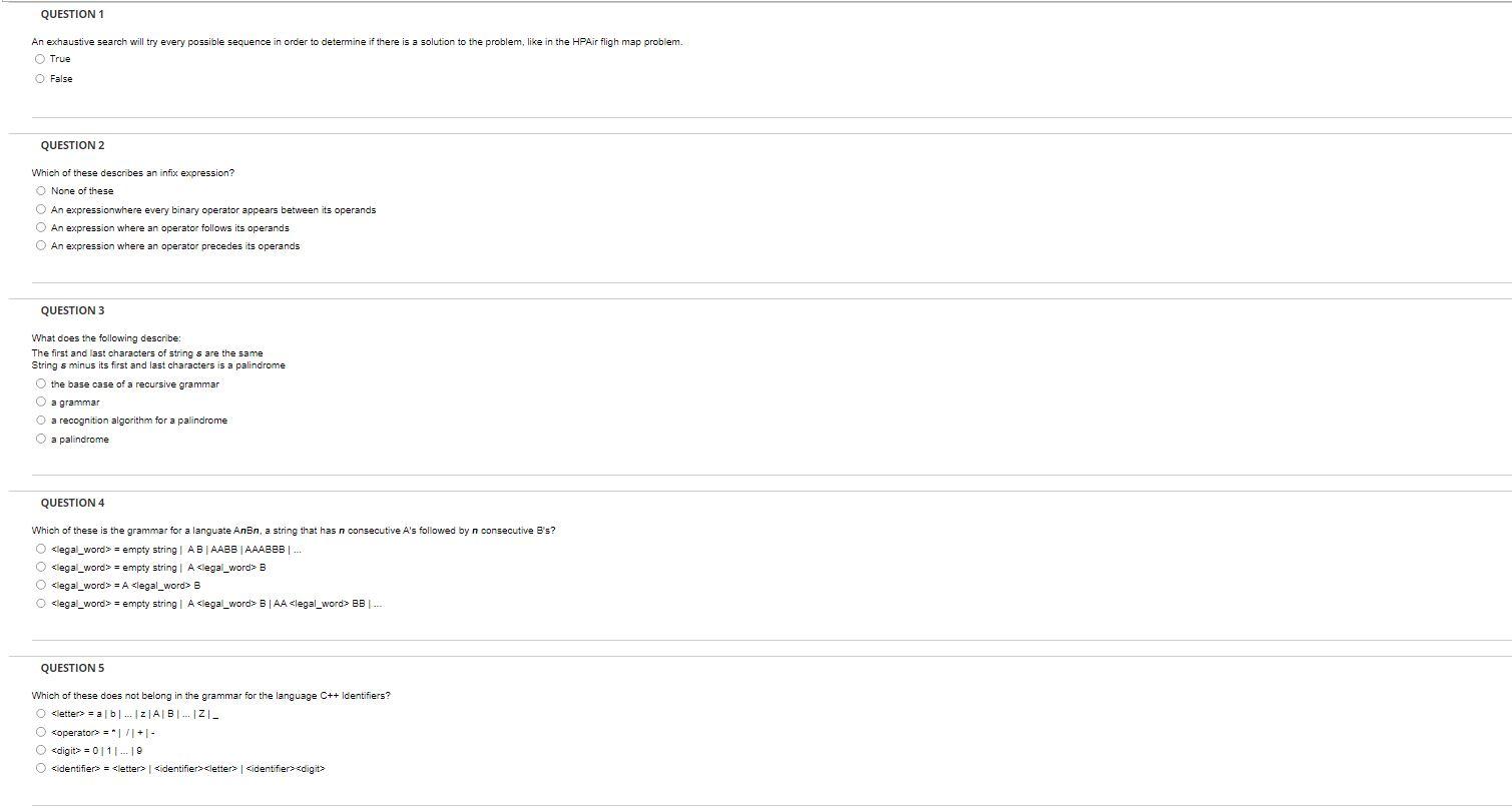 An exhaustive search will try every possible sequence | Chegg.com