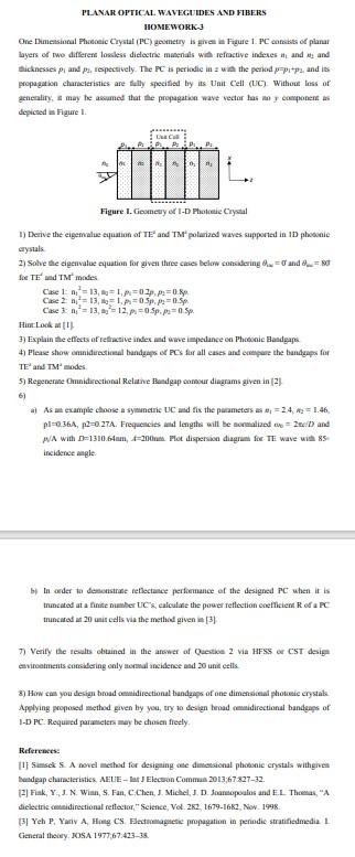 Solved PLANAR OPTICAL. WAVEGUIDES AND FIBERS HOMEWOBK-3 | Chegg.com