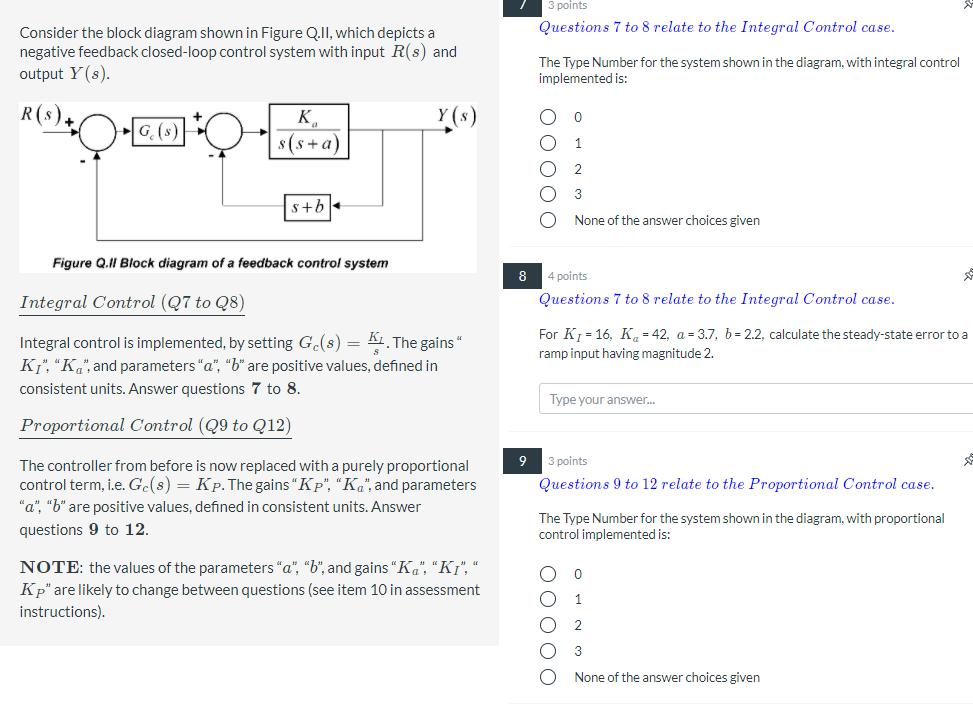 Solved 3 points Questions 7 to 8 relate to the Integral | Chegg.com