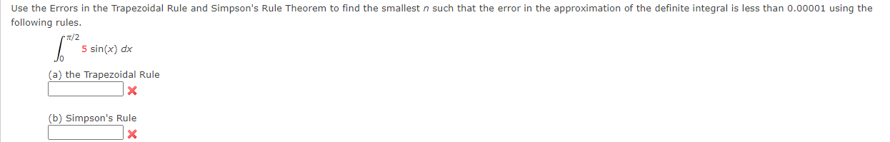 Solved Use the Errors in the Trapezoidal Rule and Simpson's | Chegg.com