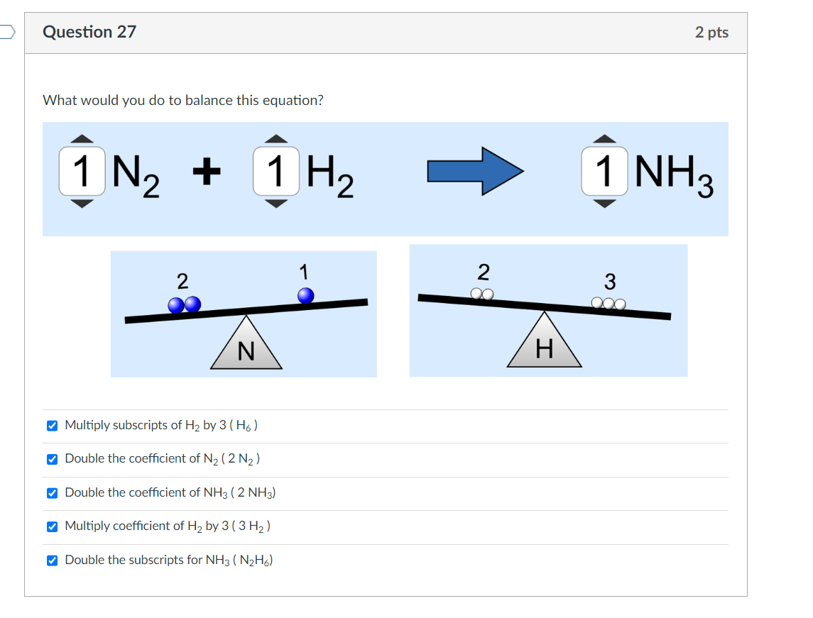 Solved What would you do to balance this equation? Multiply | Chegg.com