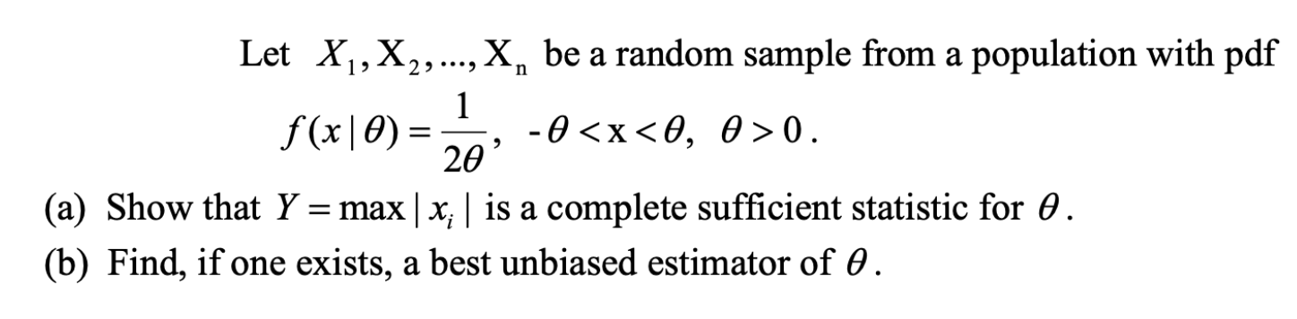Solved Let X1,X2,…,Xn be a random sample from a population | Chegg.com