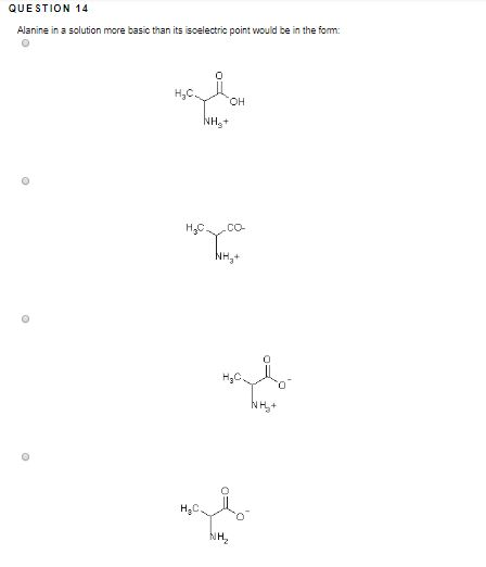 Solved Alanine In A Solution More Basic Than Its Isoelectric