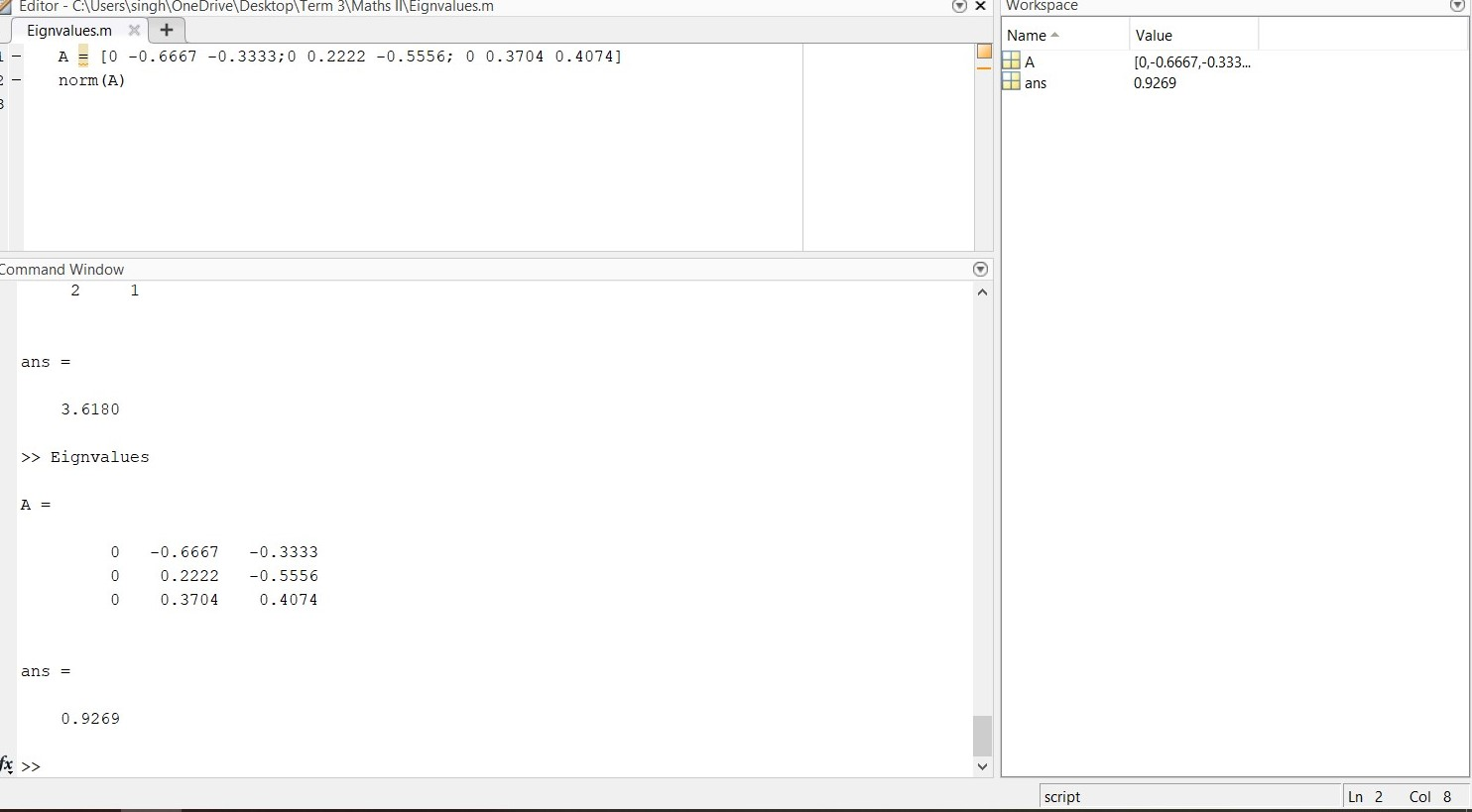 ох Workspace Editor - C:\Users\singh OneDrive Desktop | Chegg.com