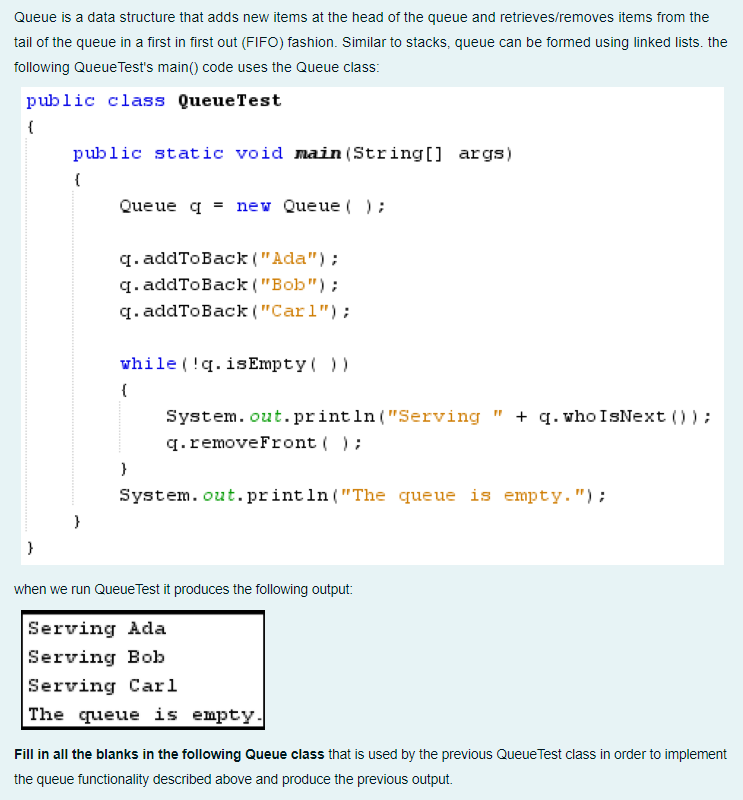 Solved Queue is a data structure that adds new items at the | Chegg.com
