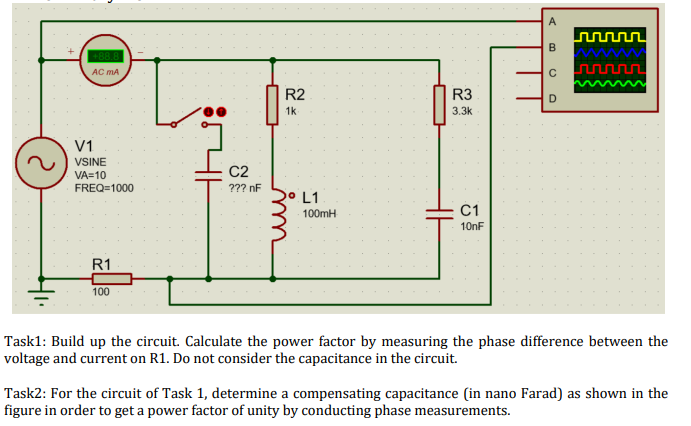 Solved Task1 Build Up The Circuit Calculate The Power