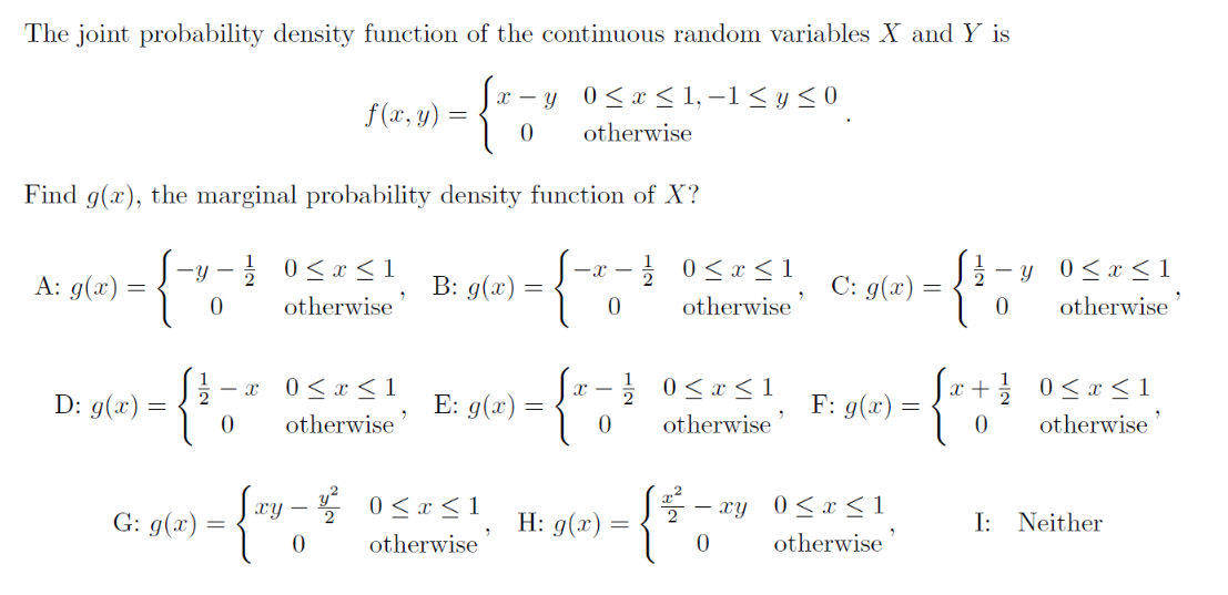 Solved The joint probability density function of the | Chegg.com