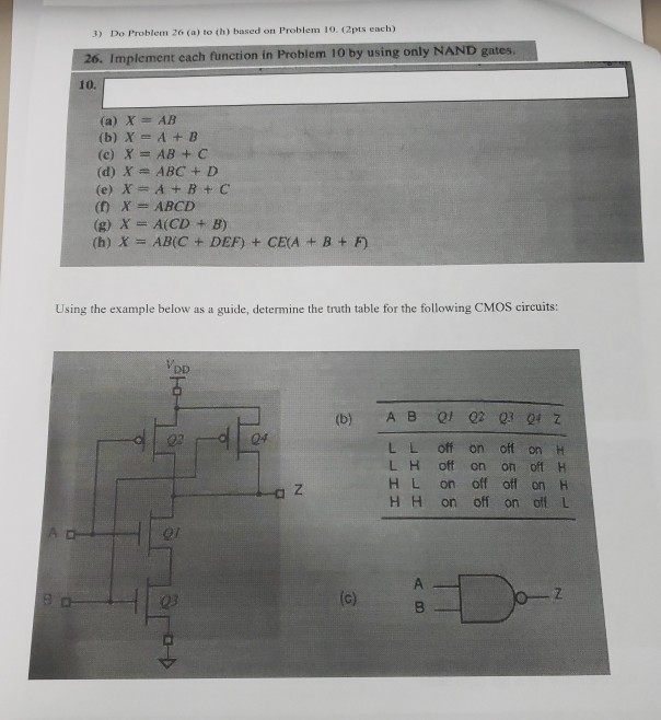 Solved 3) Do Problem 26(a) to (h) based on Problem 10. (2pts | Chegg.com Solved 3) Do Problem 26(a) to (h) based on Problem 10. (2pts | Chegg.com