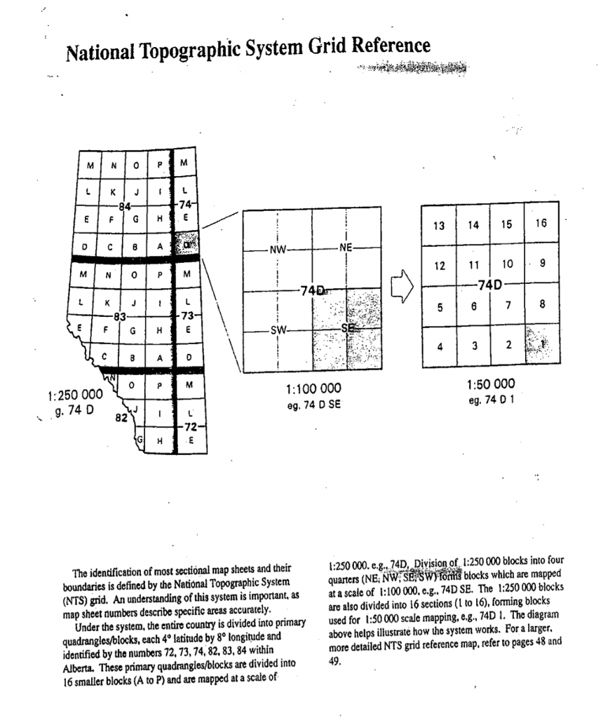 Solved 5. NATIONAL TOPOGRAPHIC SYSTEM (NTS) In the NTS grid | Chegg.com