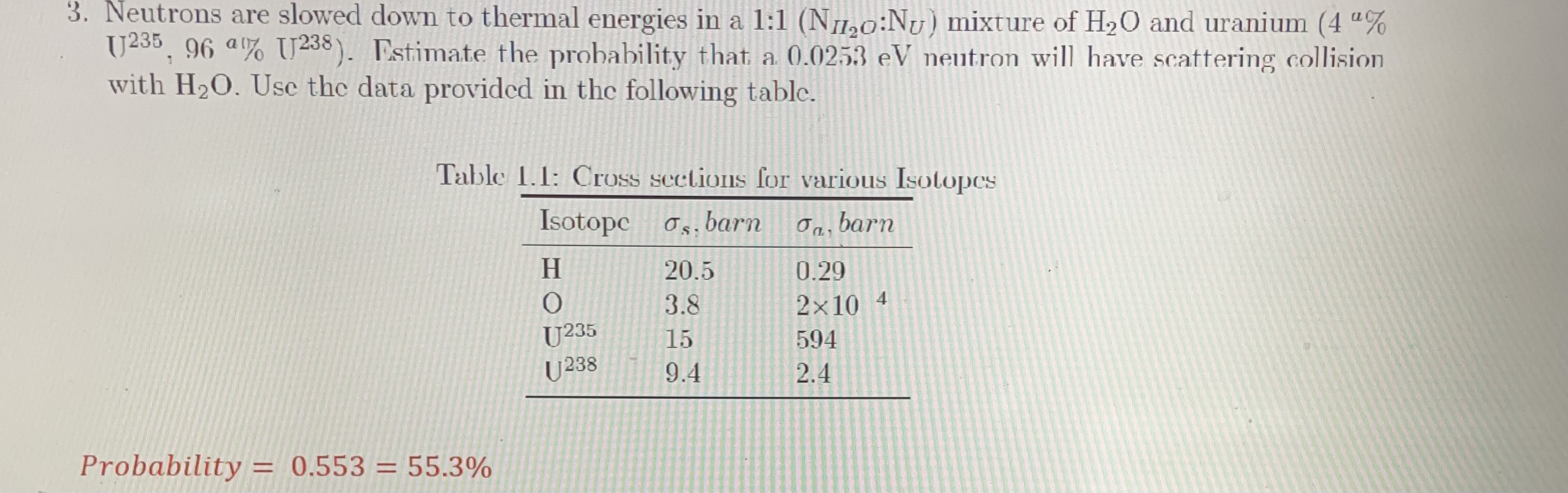 Solved 3. Neutrons are slowed down to thermal energies in a | Chegg.com