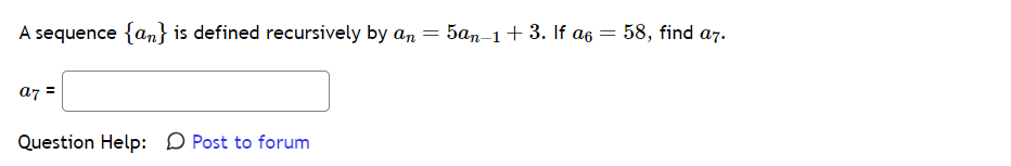 Solved A sequence {an} ﻿is defined recursively by | Chegg.com