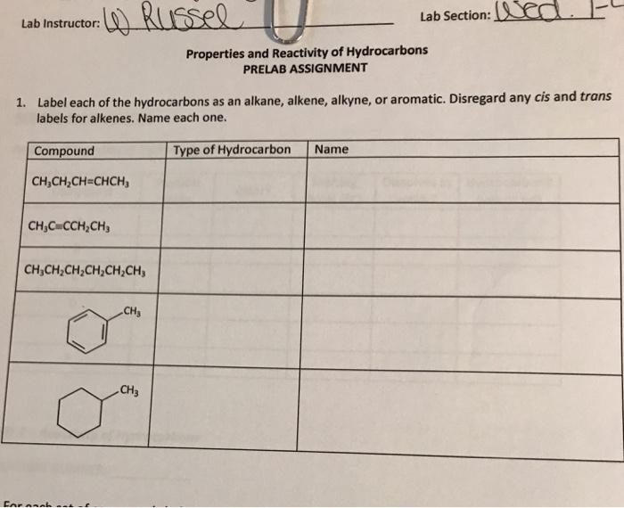 Solved Lab Section : Red ,上 Lab Instructor: Properties and | Chegg.com