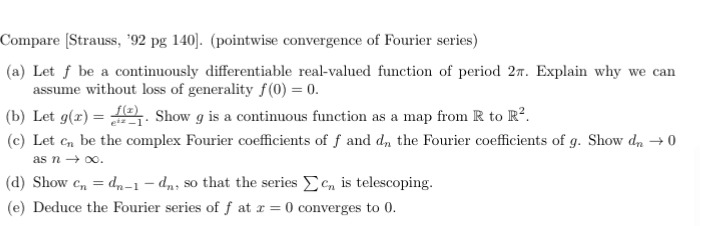 Solved Compare (Strauss, '92 pg 140). (pointwise convergence | Chegg.com