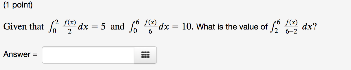 Solved (1 point) Several values of a continuous function | Chegg.com