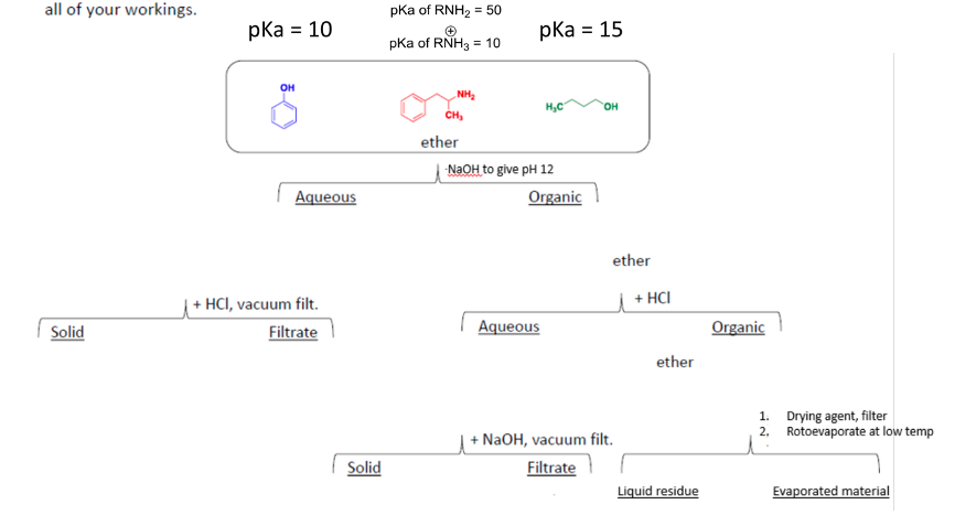 Solved all of your workings. pka of RNH2 = 50 pka = 10 pka = | Chegg.com