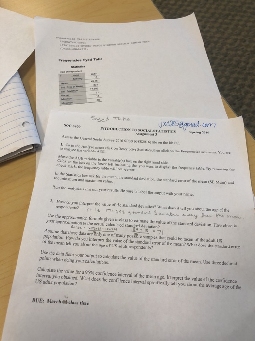 Solved Prequencies Syed Taha Syed Ta ha SOC 3400 | Chegg.com