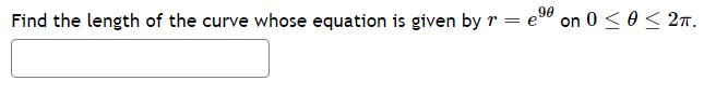 Solved Find the length of the curve whose equation is given | Chegg.com