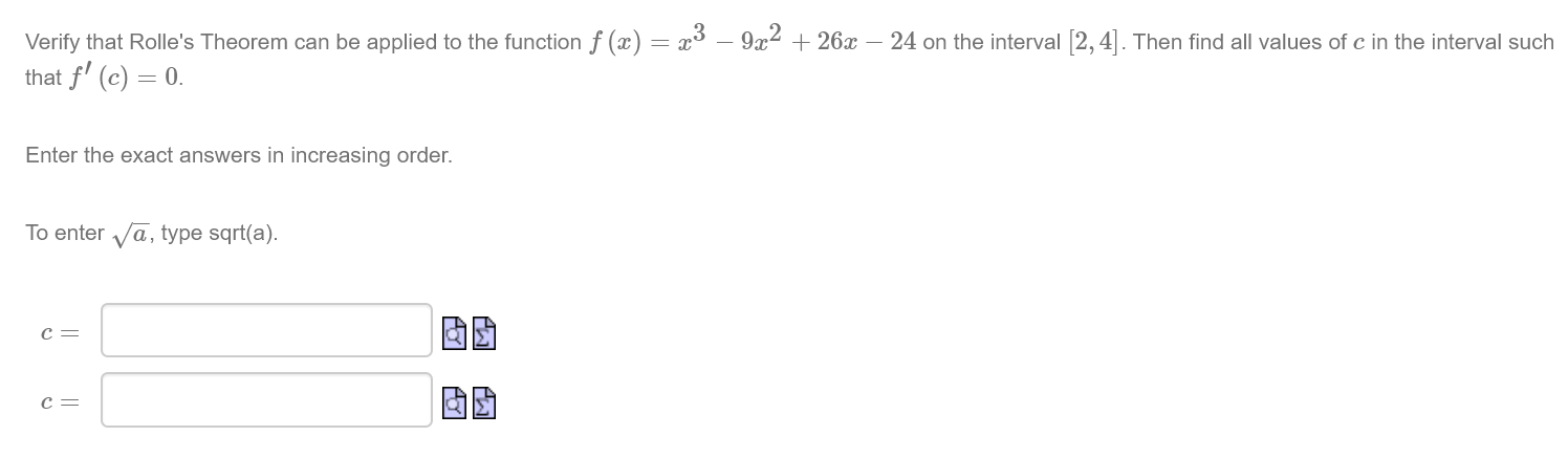 Solved Verify that Rolle's Theorem can be applied to the | Chegg.com