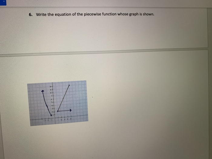 Solved 6. Write the equation of the piecewise function whose | Chegg.com