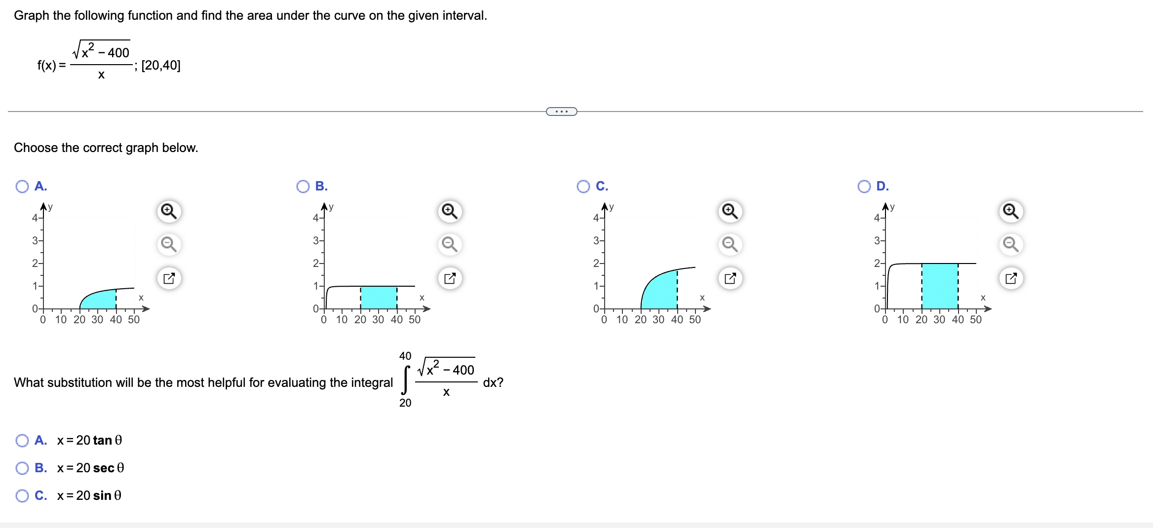 Solved Graph the following function and find the area under | Chegg.com