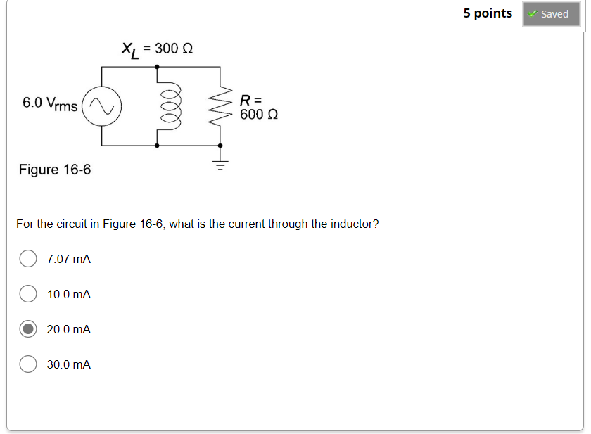 Solved In an RL circuit, the inductive reactance will: | Chegg.com