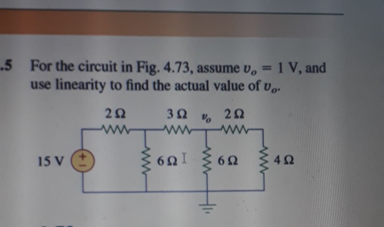 Solved For the circuit in Fig. 4.73, assume v- 1 V, and use | Chegg.com