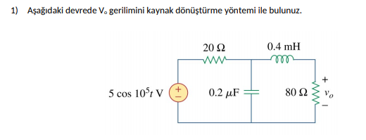 Solved Find the voltage Vo in the circuit below using the | Chegg.com