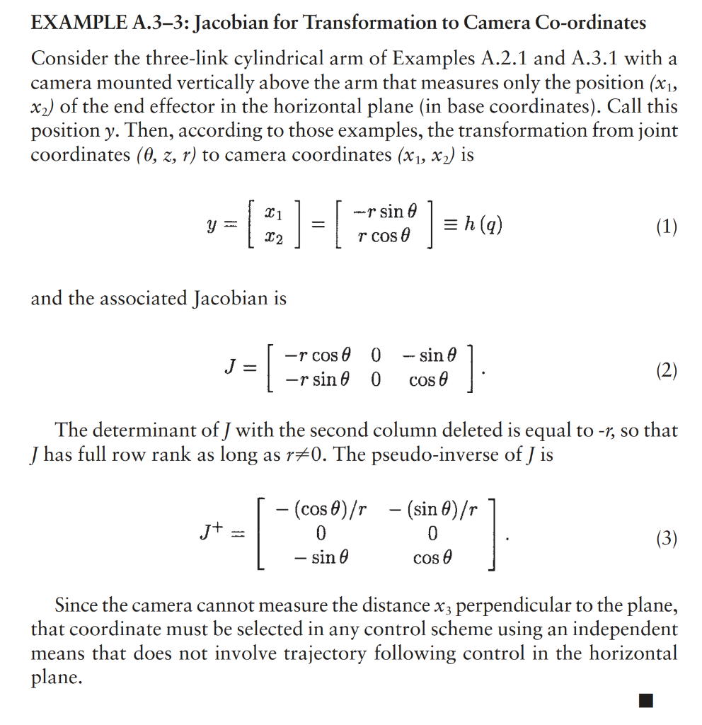 Solved Jacobians, rotations, and robot arm simulation - = = | Chegg.com