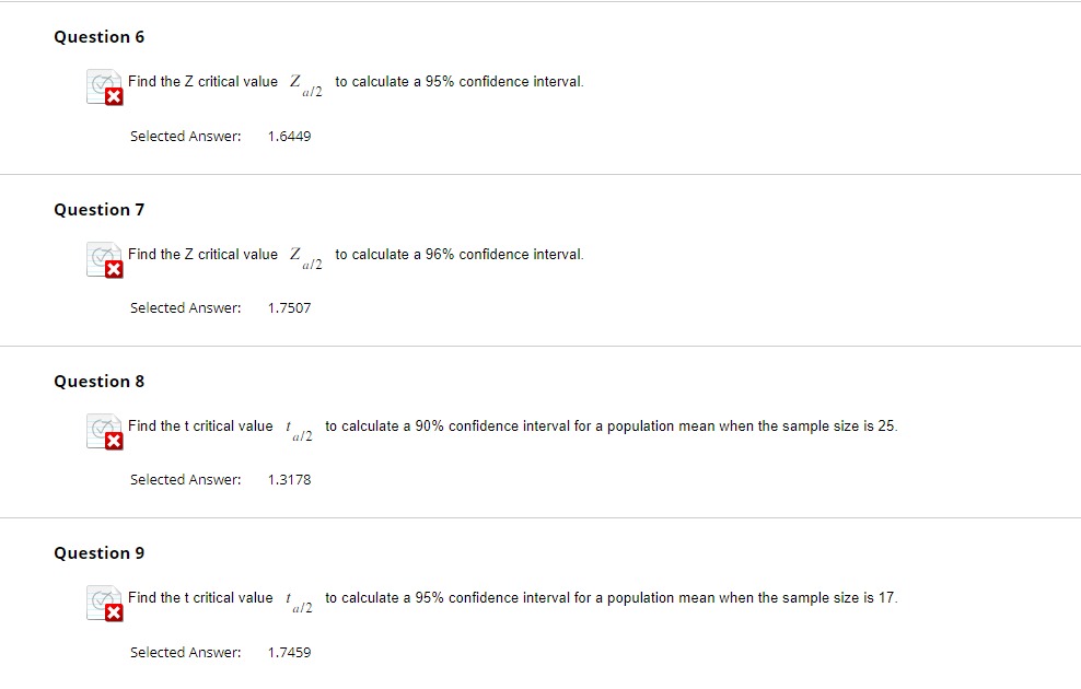 Solved Find the Z critical value Za/2 to calculate a 95% | Chegg.com