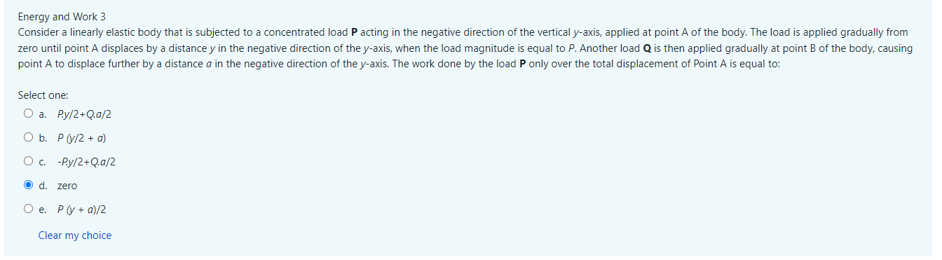 Solved Energy and Work 3 Consider a linearly elastic body | Chegg.com