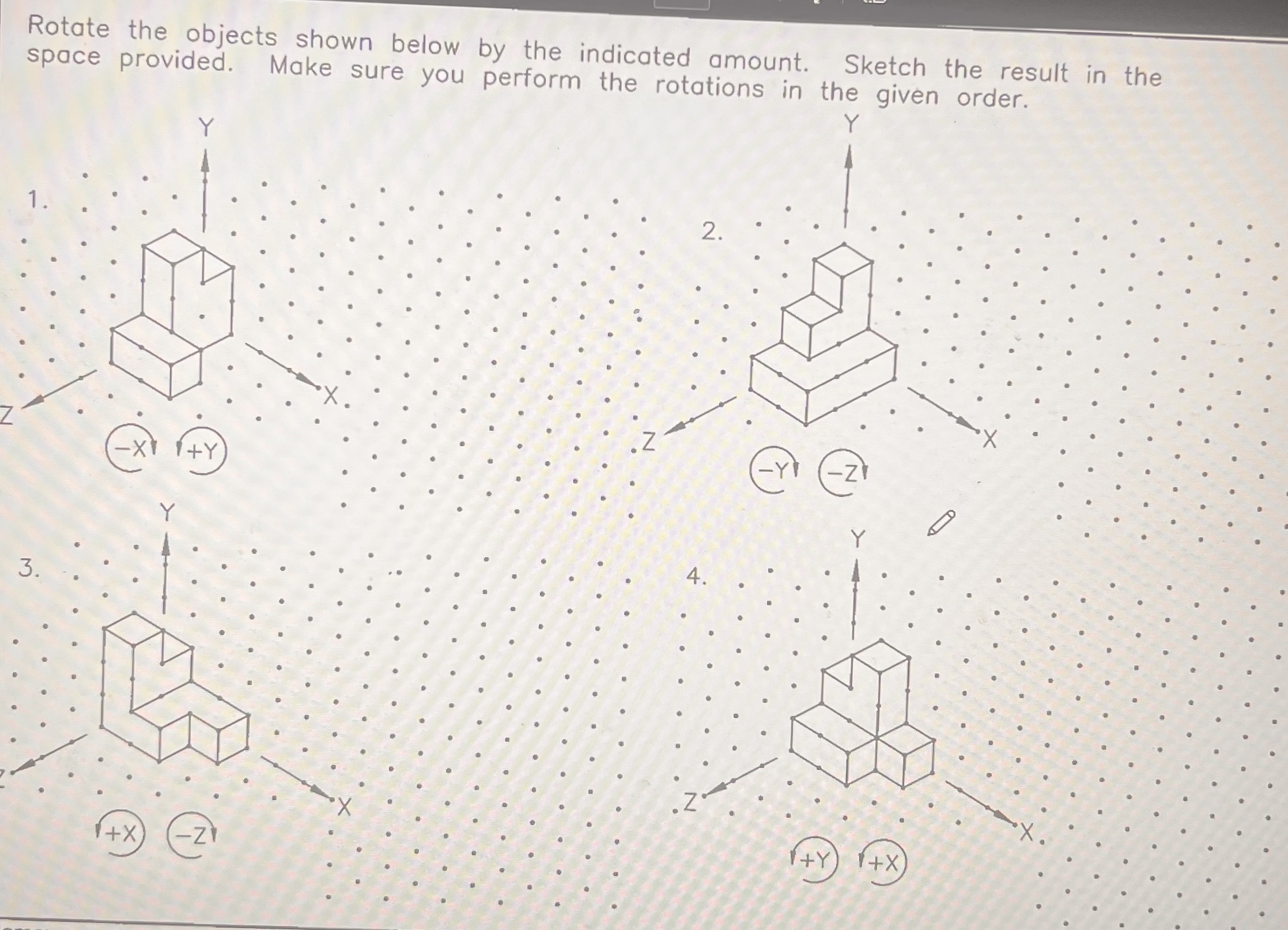 Rotate the objects shown below by the indicated | Chegg.com