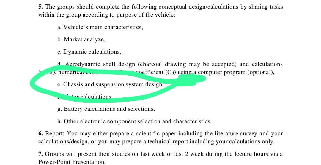 Solved I Just need explanation of part e " Chassis and | Chegg.com