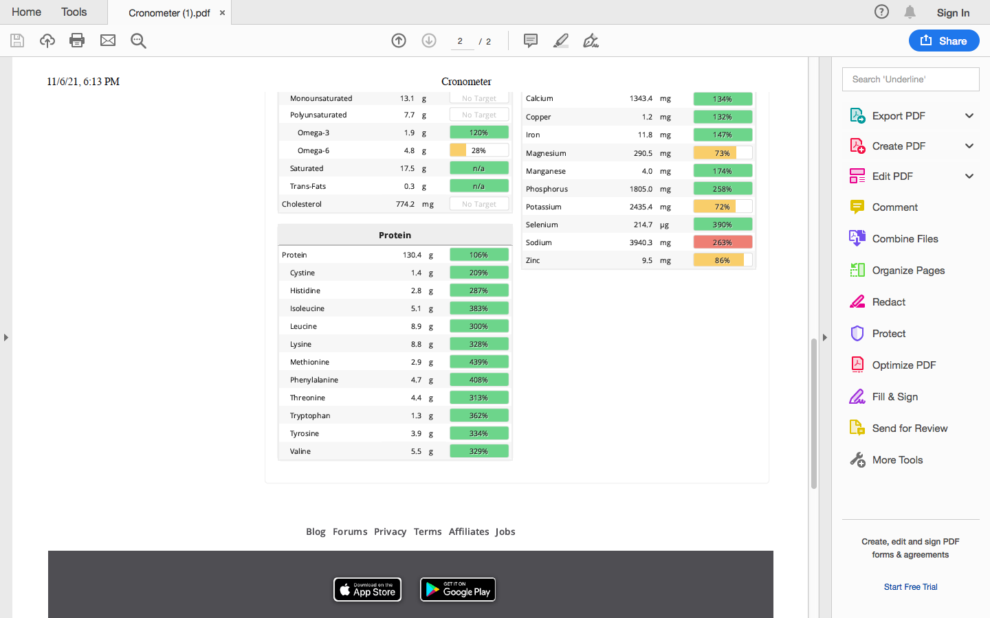 Solved Home Tools Cronometer (1).pdf x Sign In 2 1 / 2 ct | Chegg.com