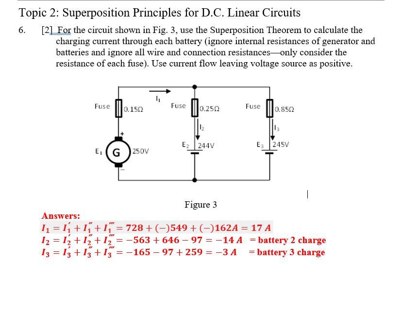 [solved] Topic 2 Superposition Principles For D C Linea
