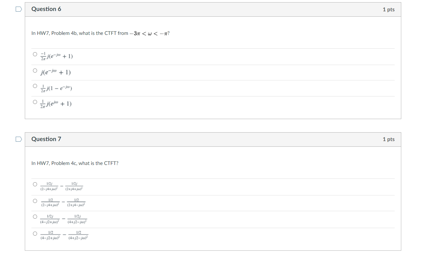 Solved Problem 4 (Computing CTFTS, OW 4.21). Compute the | Chegg.com