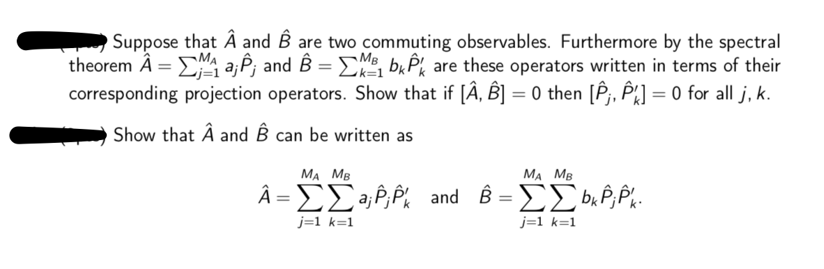 Solved Suppose that Â and Ể are two commuting observables. | Chegg.com