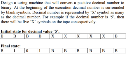 Solved Design a turing machine that will convert a positive | Chegg.com