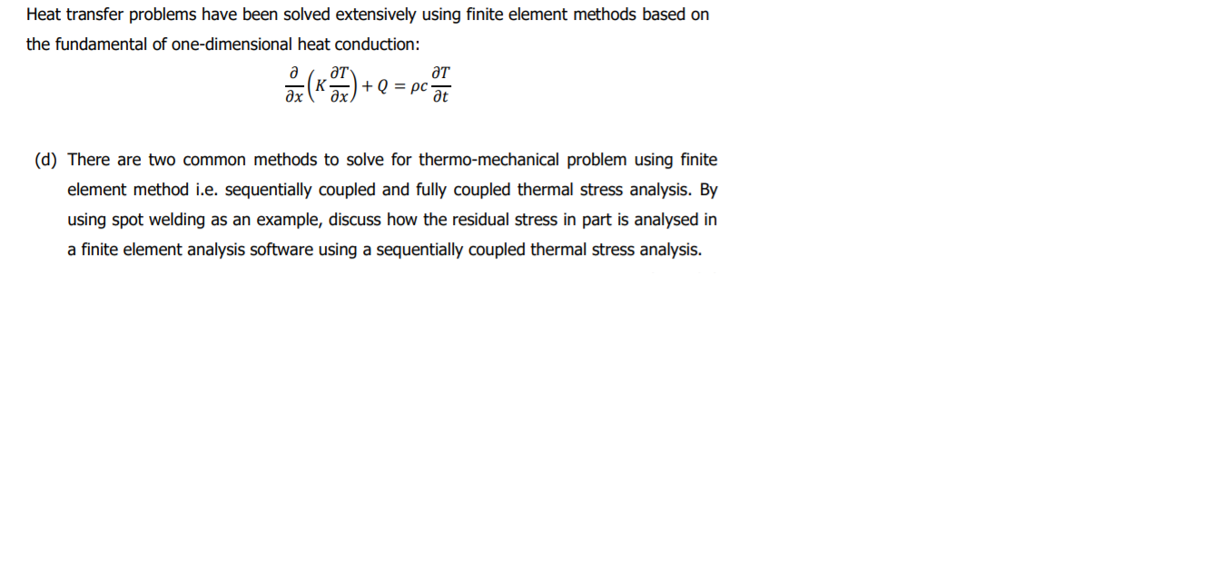 Solved Heat transfer problems have been solved extensively | Chegg.com