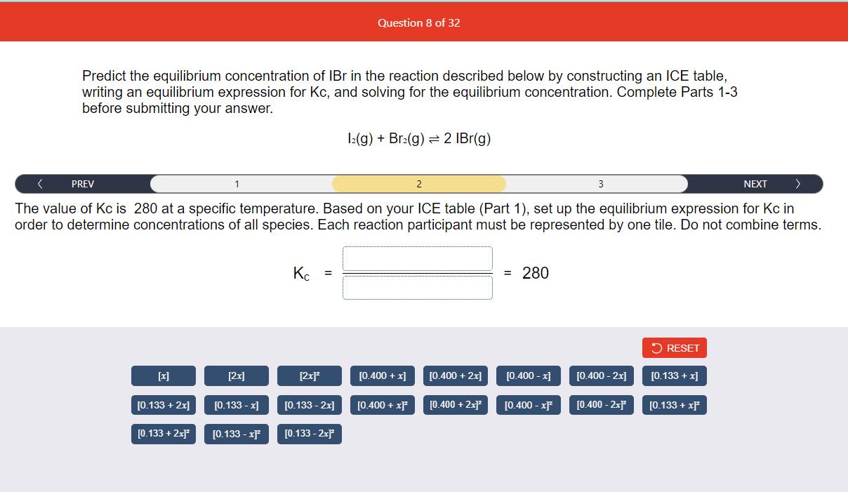 Solved Predict the equilibrium concentration of IBr in the | Chegg.com