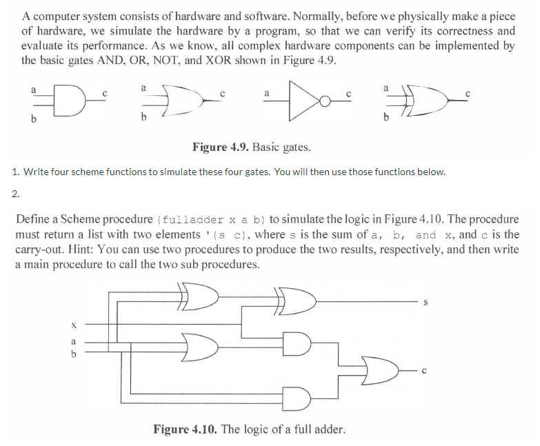 Solved A computer system consists of hardware and software. | Chegg.com