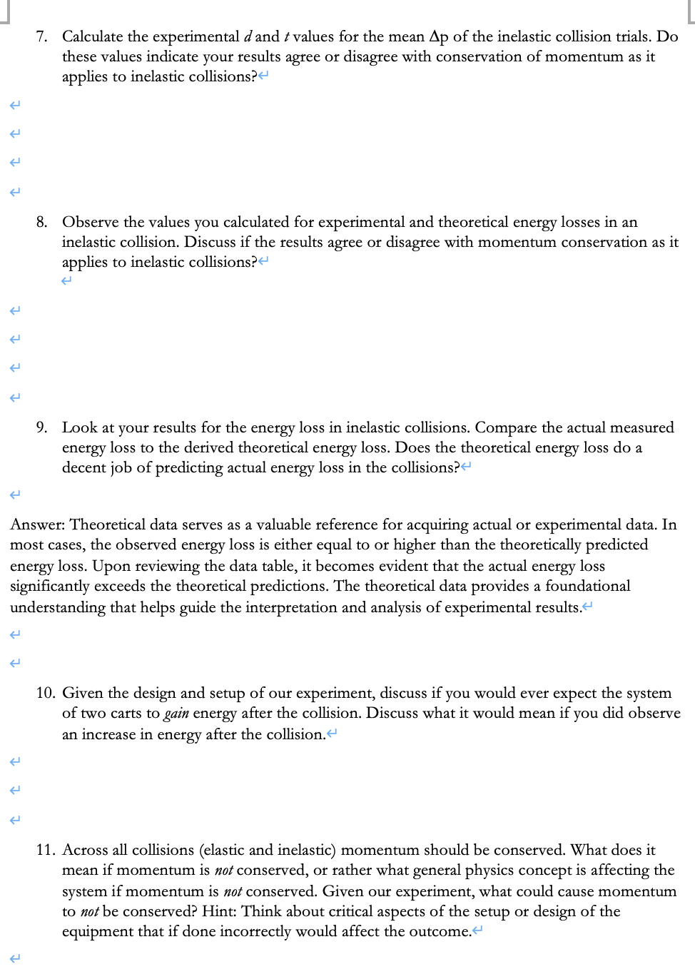 Solved INELASTIC COLLISION RESULTS 5. Show (derive) that the | Chegg.com