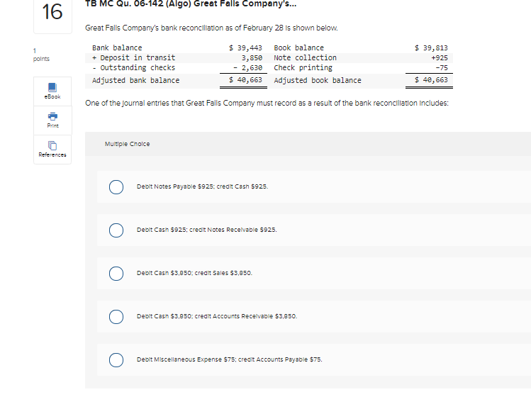 Solved TB MC Qu. 06-99 (Algo) At the end of the day... 12 At | Chegg.com