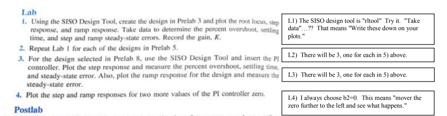 L1) The SISO design tool is "rltool" Try it. "Take | Chegg.com
