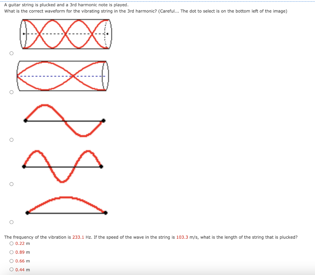 Solved A guitar string is plucked and a 3rd harmonic note is | Chegg.com