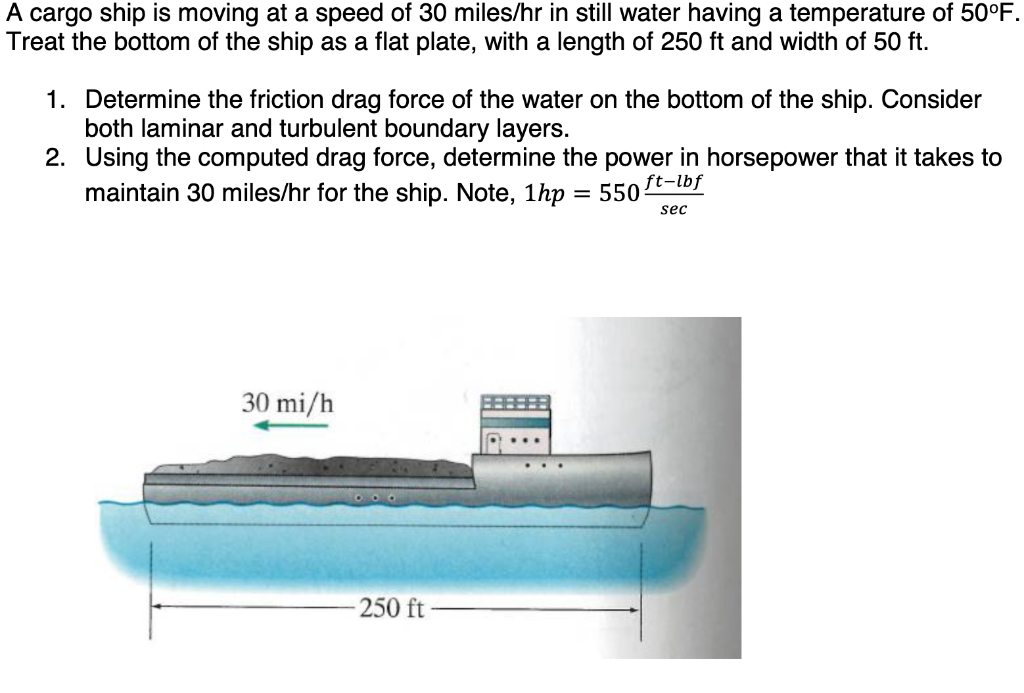 Solved A cargo ship is moving at a speed of 30 miles/hr in | Chegg.com