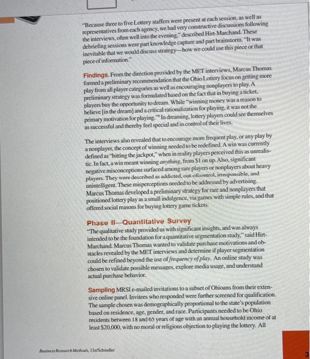 Solved Phase -Qualitative-MET Early in the research process, | Chegg.com