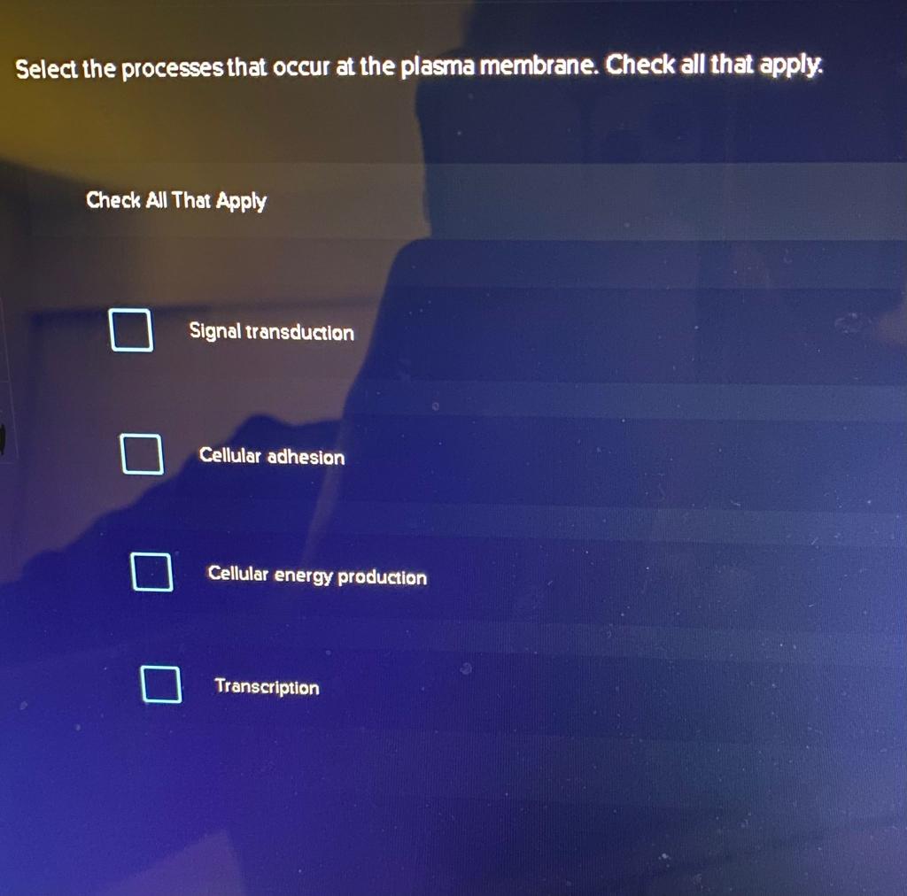Solved Select the processes that occur at the plasma | Chegg.com