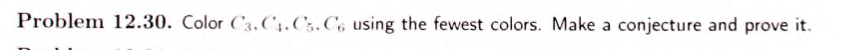 Solved Problem 12.30. Color C3,C4,C5,C6 using the fewest | Chegg.com