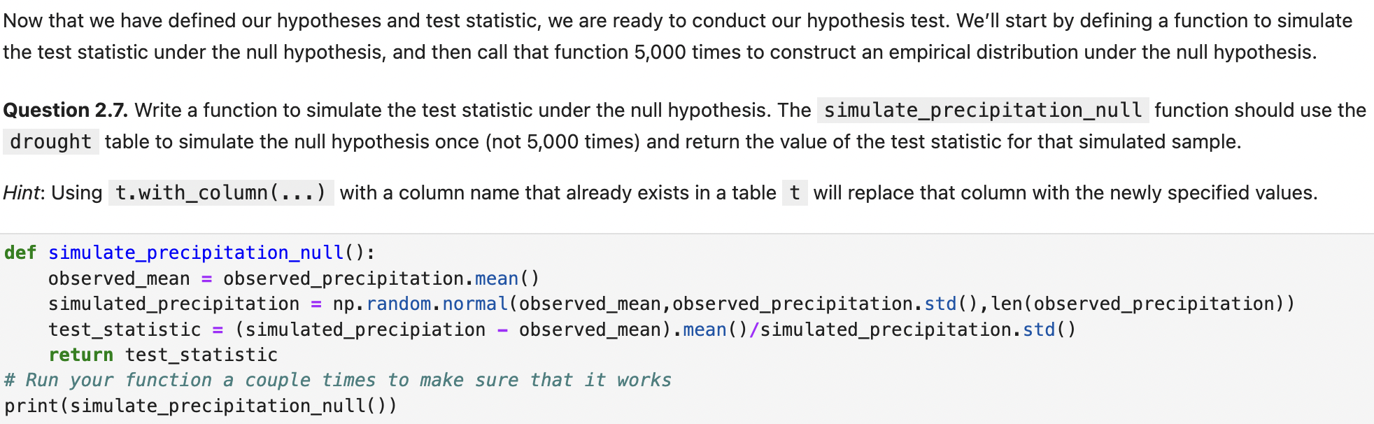 Solved Now that we have defined our hypotheses and test | Chegg.com